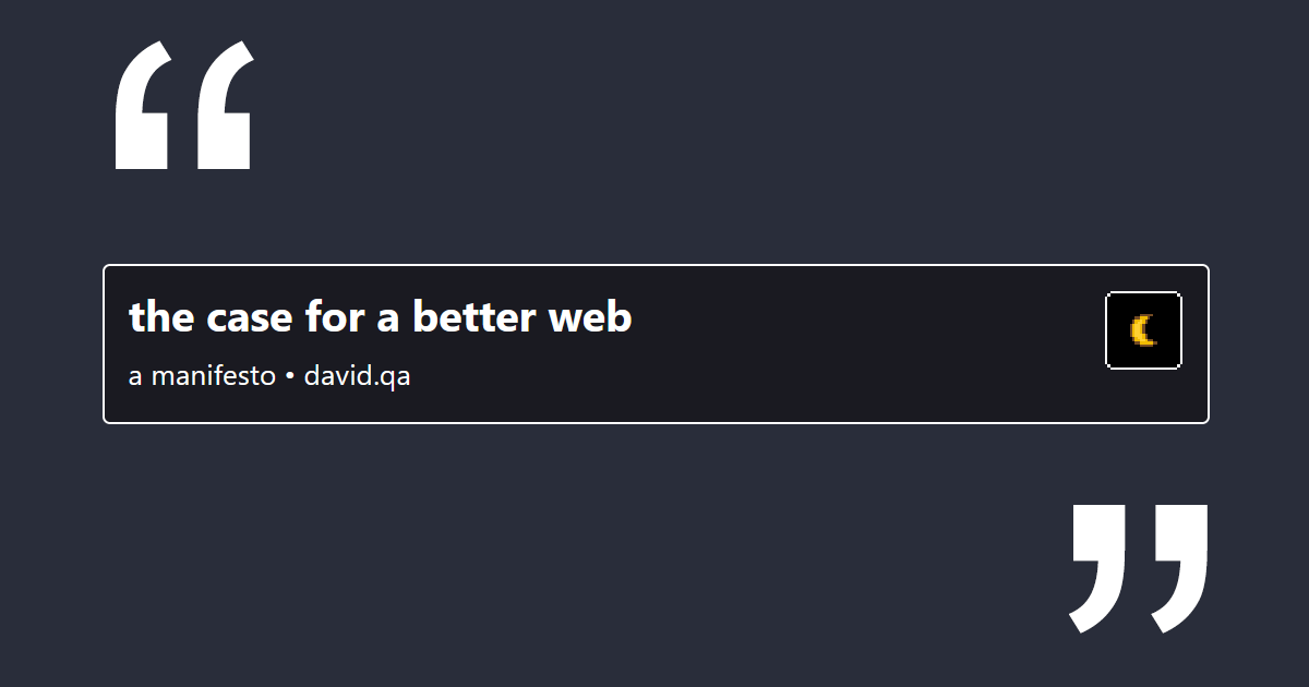 web manifesto • create.dvdv.kim blog